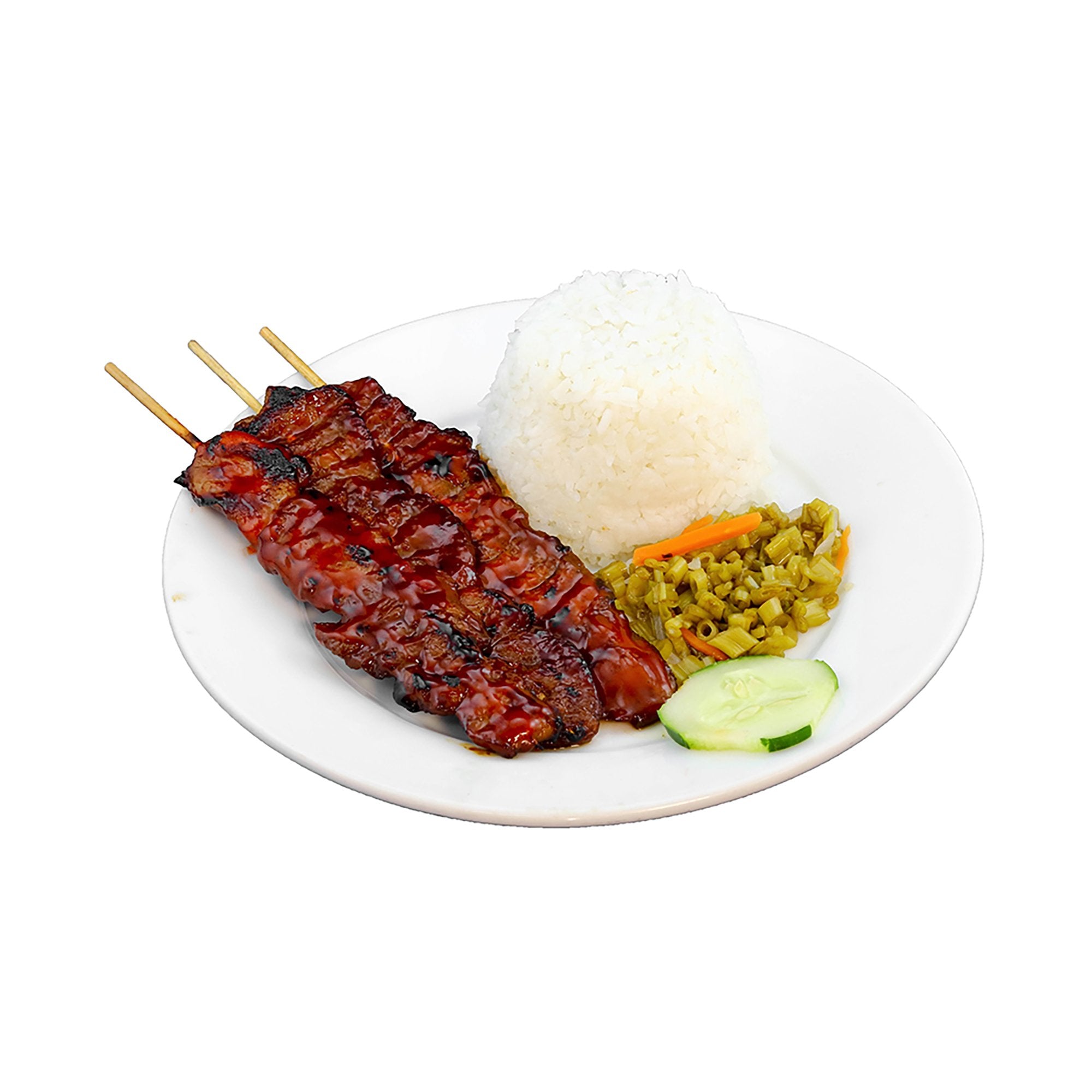 MP 3 Sticks Pork BBQ with Rice – Giligan's Restaurant